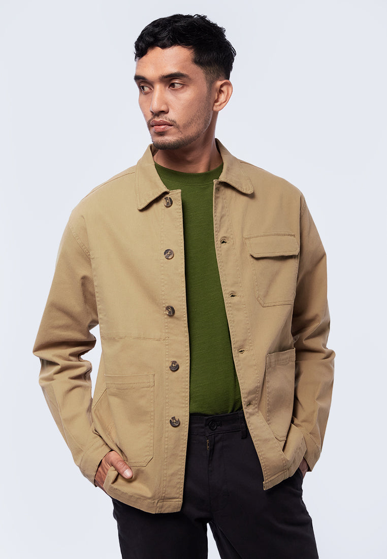 Slim Fit Shirt Jacket with Pocket – EXECUTIVE