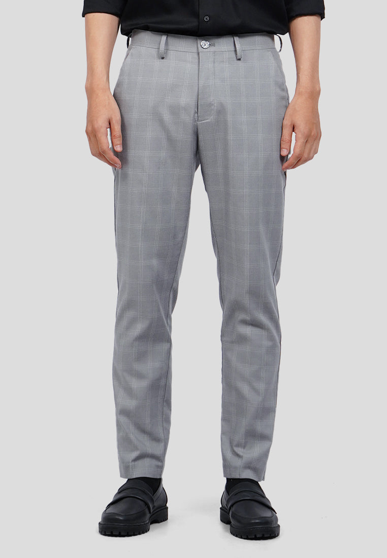 Slim Fit Check Pants – EXECUTIVE