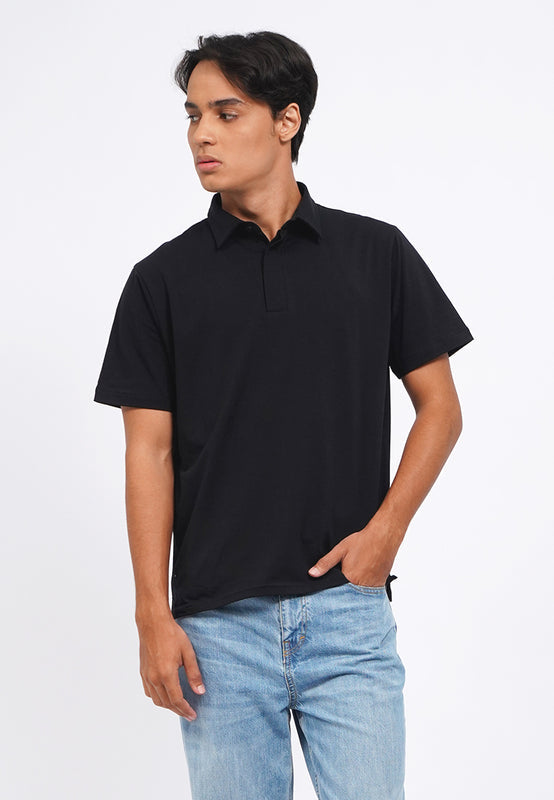 Hidden Placket Short Sleeve Polo Shirt – EXECUTIVE