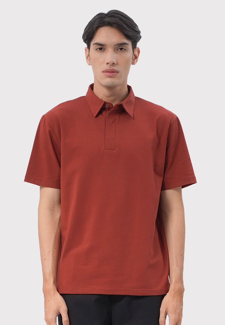 Regular Fit Short Sleeve Polo Shirt Rust – EXECUTIVE