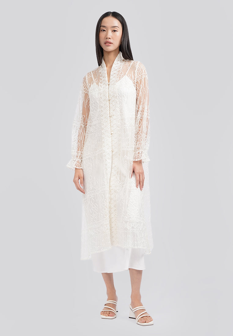 V-Neck Embroidered Long Sleeve Outer – EXECUTIVE