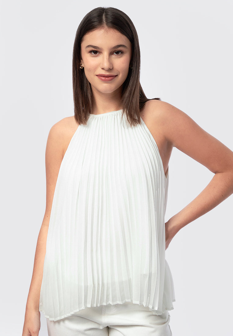 Pleated Halter Neck Top – EXECUTIVE