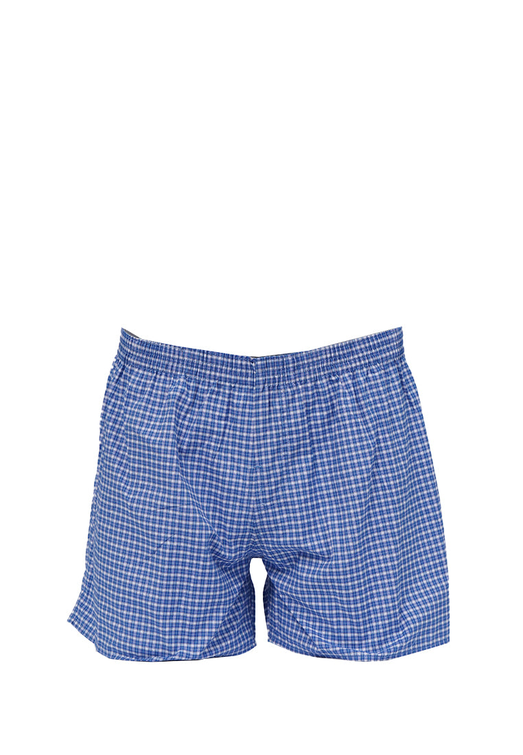 Men Checked Boxer Blue – EXECUTIVE