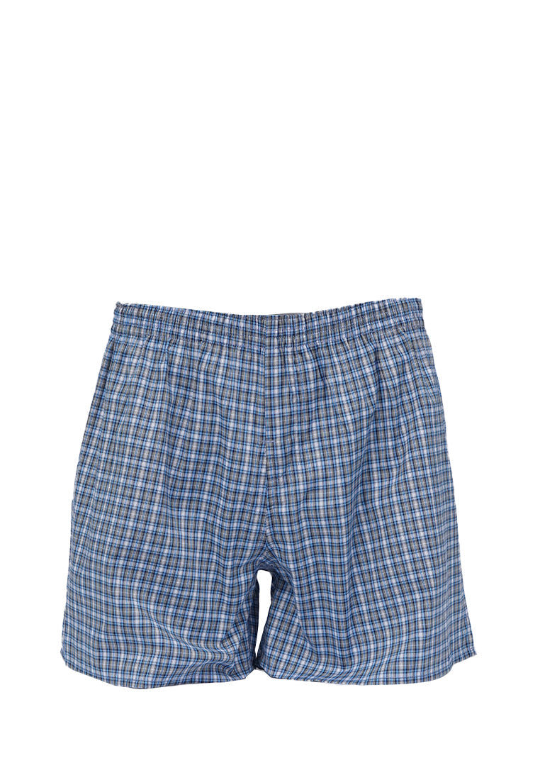 Men Checks Boxer Blue – EXECUTIVE