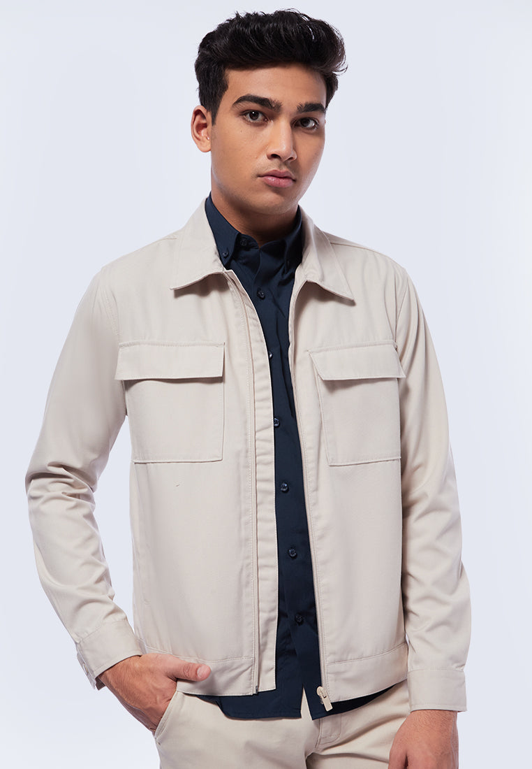 Full Zip Collar Jacket with Flap Pocket – EXECUTIVE