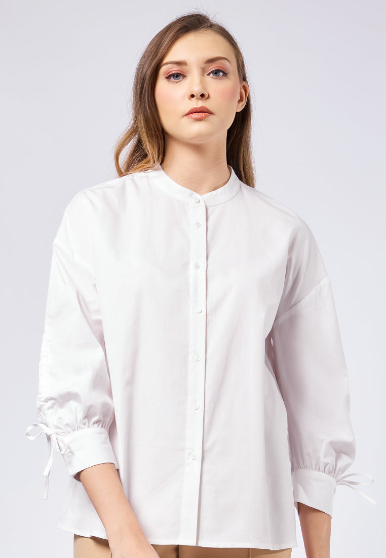 Long Sleeve Blouse with Drawstring – EXECUTIVE