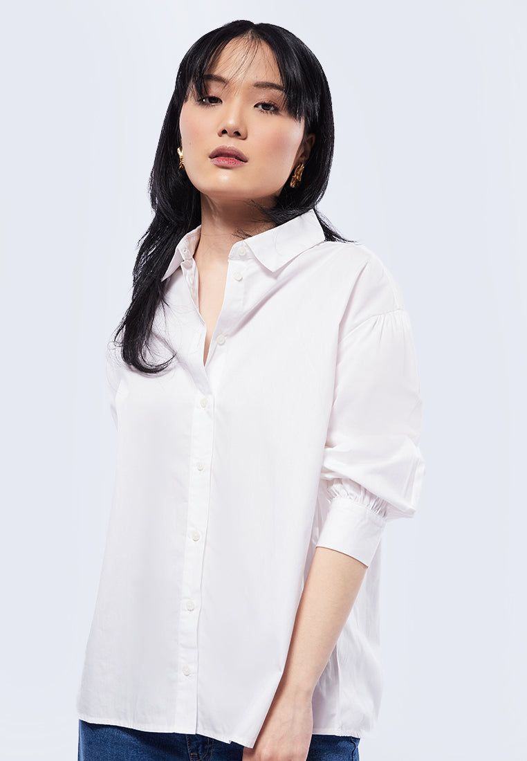 Balloon Sleeve Oversized Blouse – EXECUTIVE