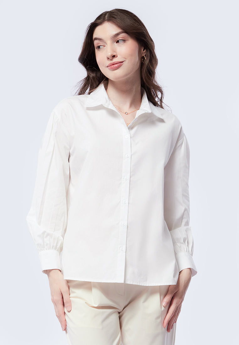 Balloon Sleeves Oversized Blouse – EXECUTIVE
