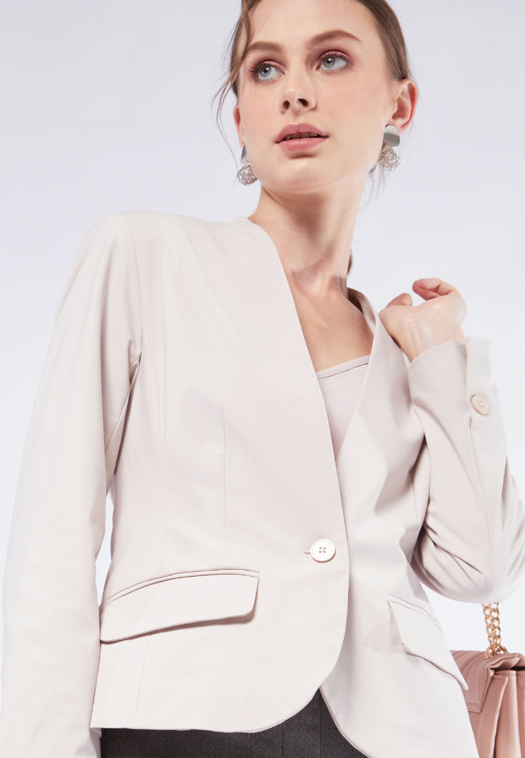 V-Neck Long Sleeve Blazer – EXECUTIVE