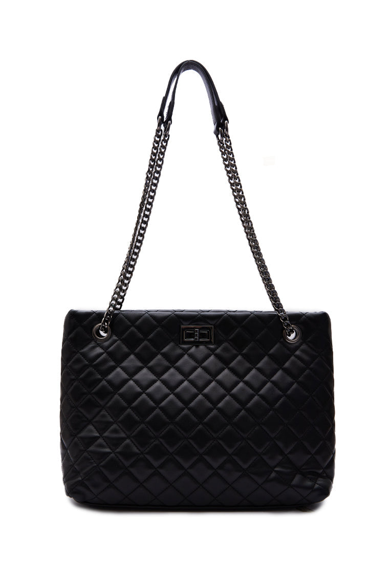Black Quilted Shoulder Bag – EXECUTIVE
