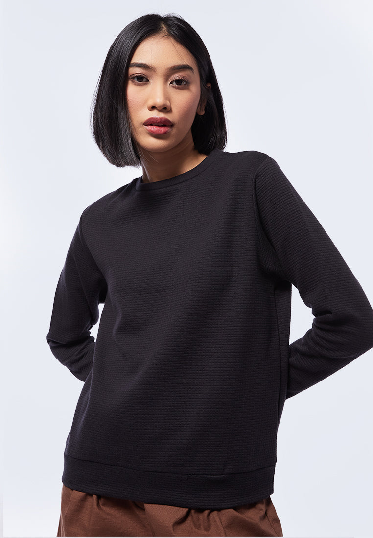 Long Sleeve Textured Sweatshirt – EXECUTIVE
