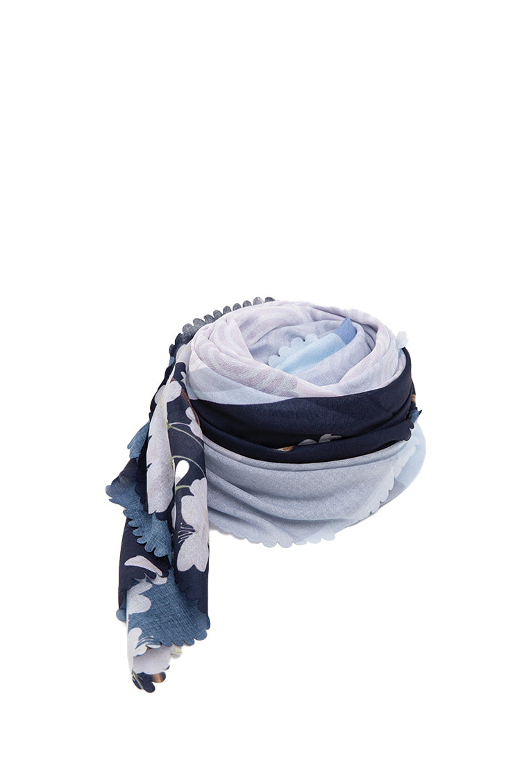Dusty Blue Printed Scarves – EXECUTIVE