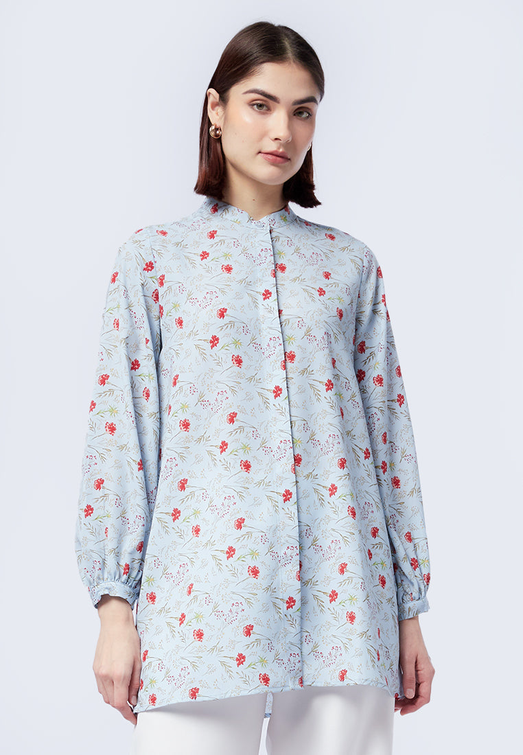 Printed Puff Sleeves Tunic – EXECUTIVE