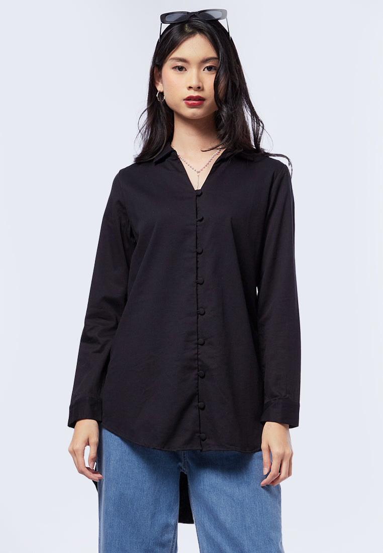 Long Sleeve Tunic with Button – EXECUTIVE