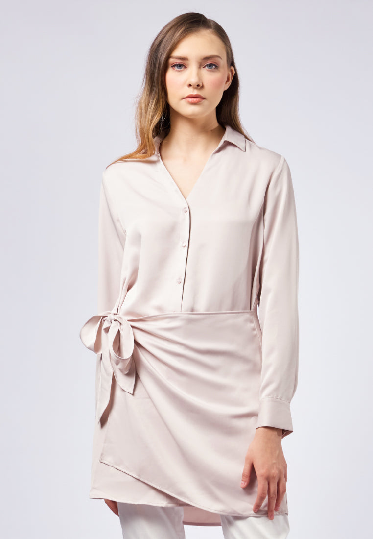 Long Sleeve Wrap Tunic – EXECUTIVE