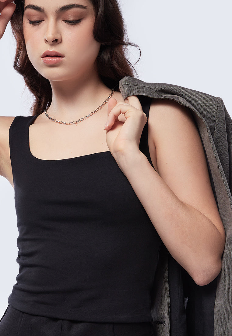 Basic Fitted Crop Tank Top – EXECUTIVE