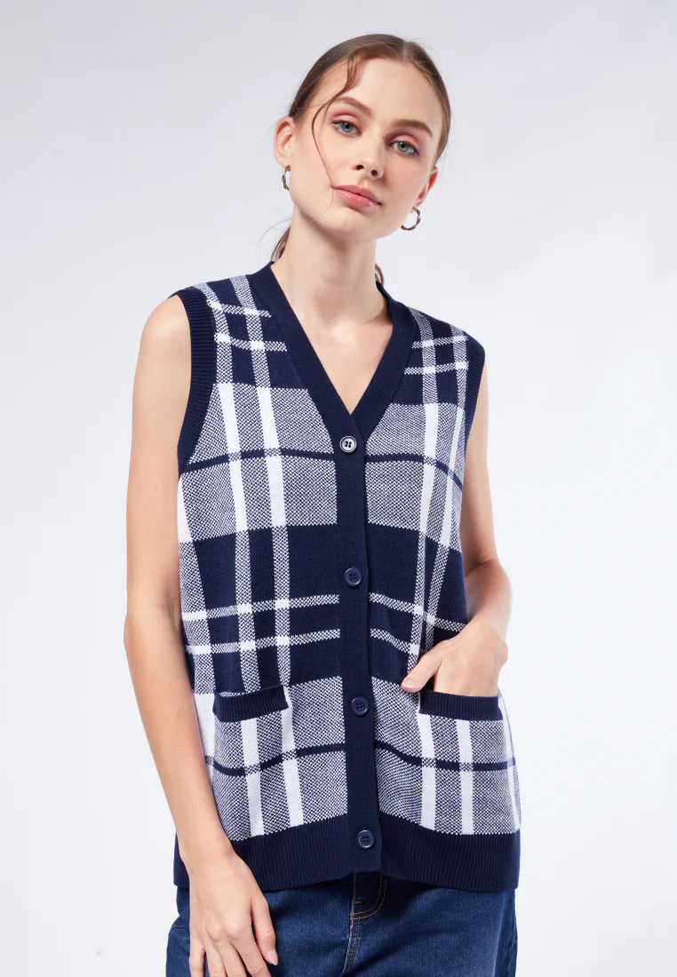 Oversized Check Vest – EXECUTIVE