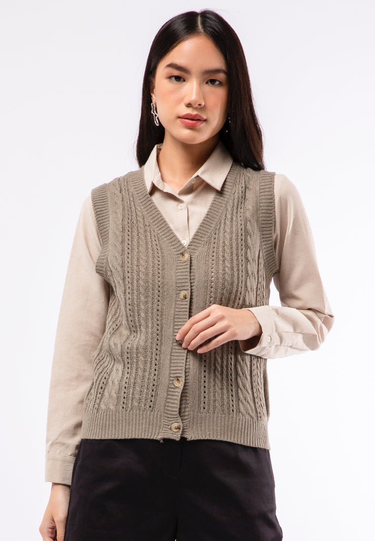 Button Up Cable Vest – EXECUTIVE